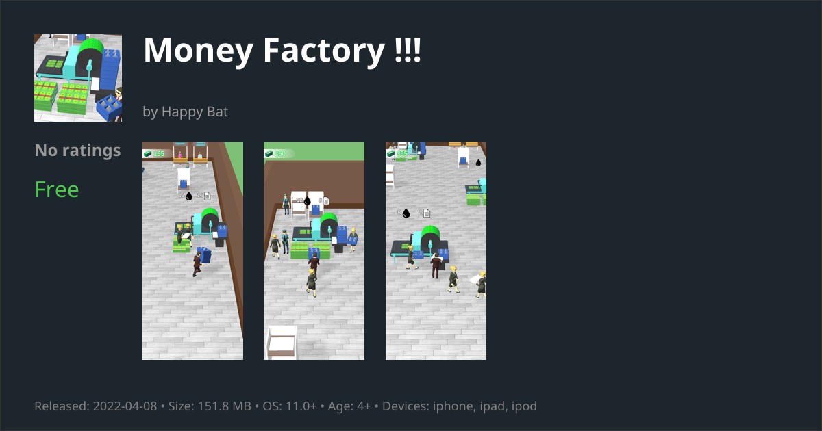 Money Factory !!! Game for iPhone - Download