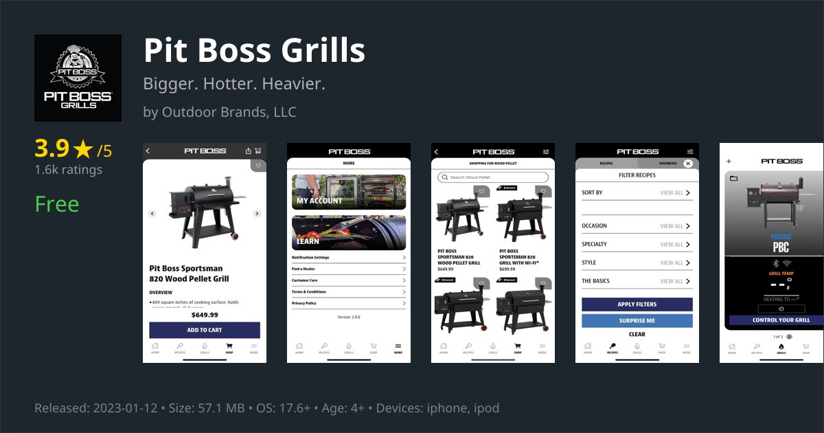 Pit Boss Grill App