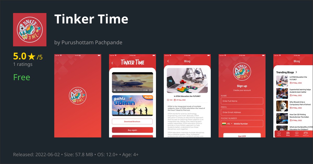 Tinker Time App Reviews – Features, Alternatives & User Ratings