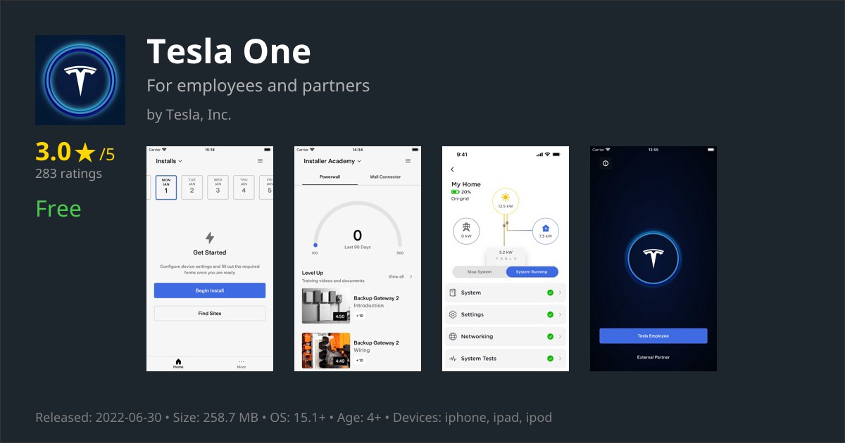 Tesla One - Employee & Partner Operations App