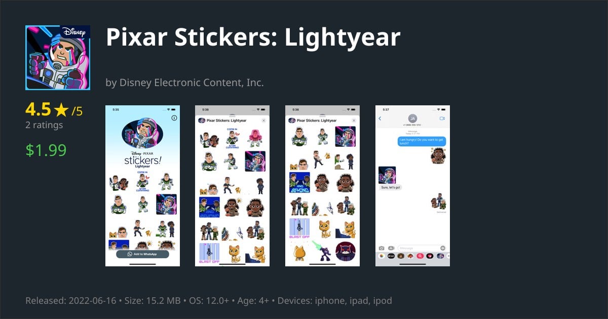 Pixar Stickers App Reviews – Features, Alternatives & User Ratings