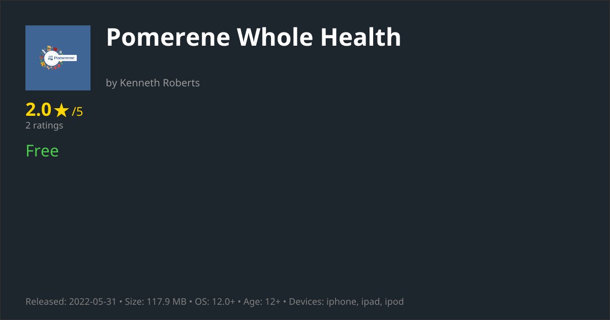 Pomerene Whole Health App Reviews – Features, Alternatives & User Ratings