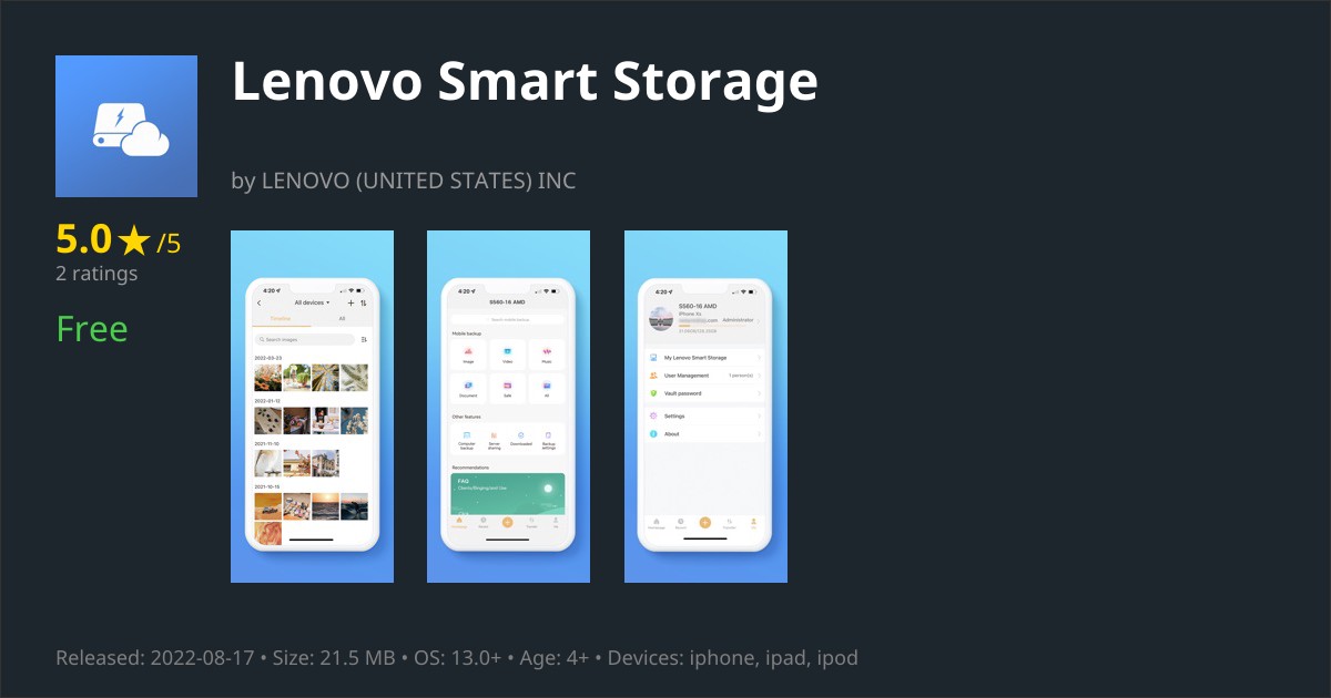 Lenovo Smart Storage App Reviews – Features, Alternatives & User Ratings