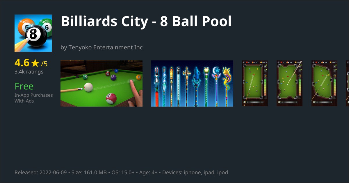 Billiards City app for iPhone — Download