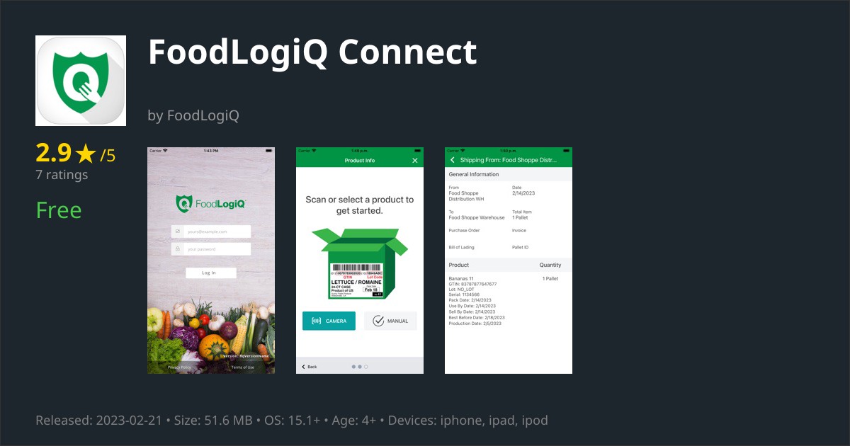 FoodLogiQ Connect App Reviews – Features, Alternatives & User Ratings