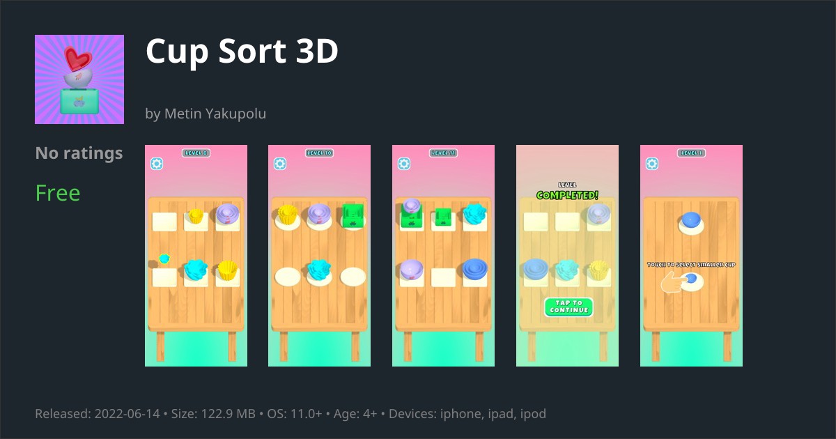 Cup Sort 3D Game Reviews – Features, Alternatives & User Ratings