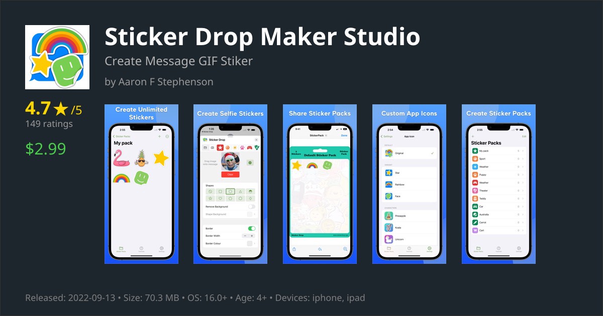 Sticker Drop Maker Studio - GIF Sticker Creator | AppsHunter