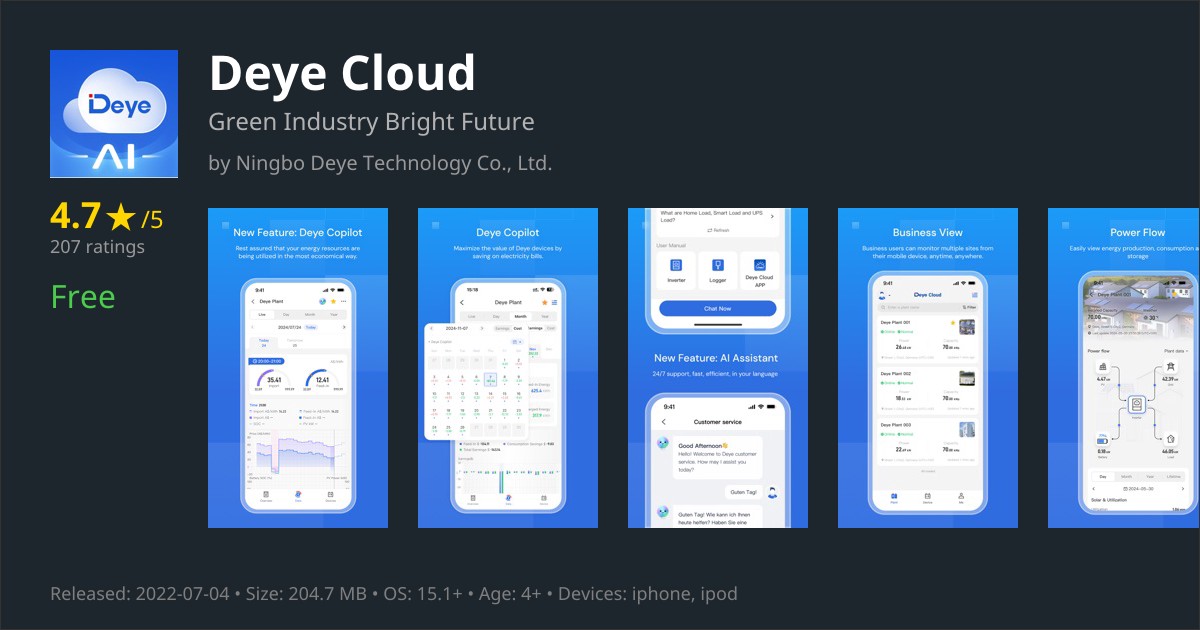 Deye Cloud - Solar Power Station Management | AppsHunter