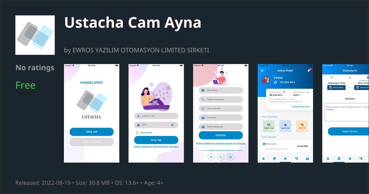 Ustacha Cam Ayna app