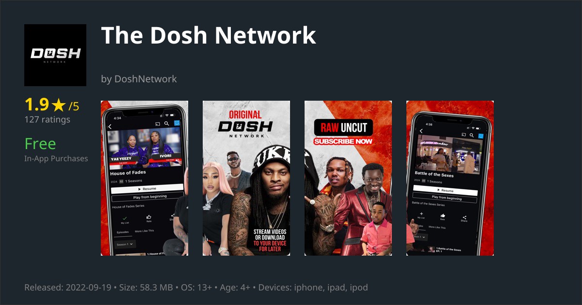 The Dosh Network - Exclusive Content & Subscriptions | AppsHunter