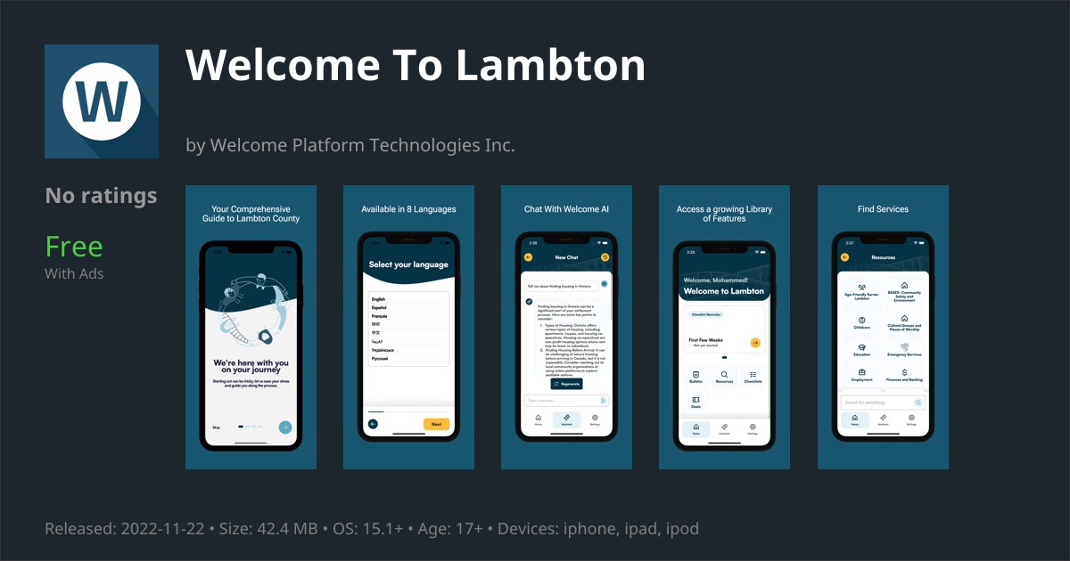 Welcome To Lambton App for iPhone - Download