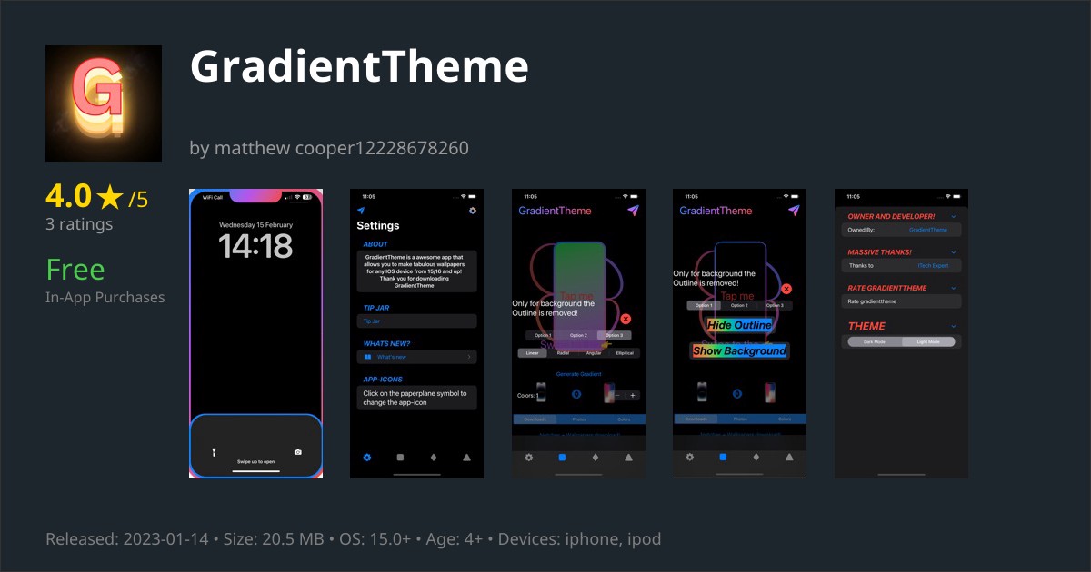 GradientTheme App Reviews – Features, Pricing & User Ratings