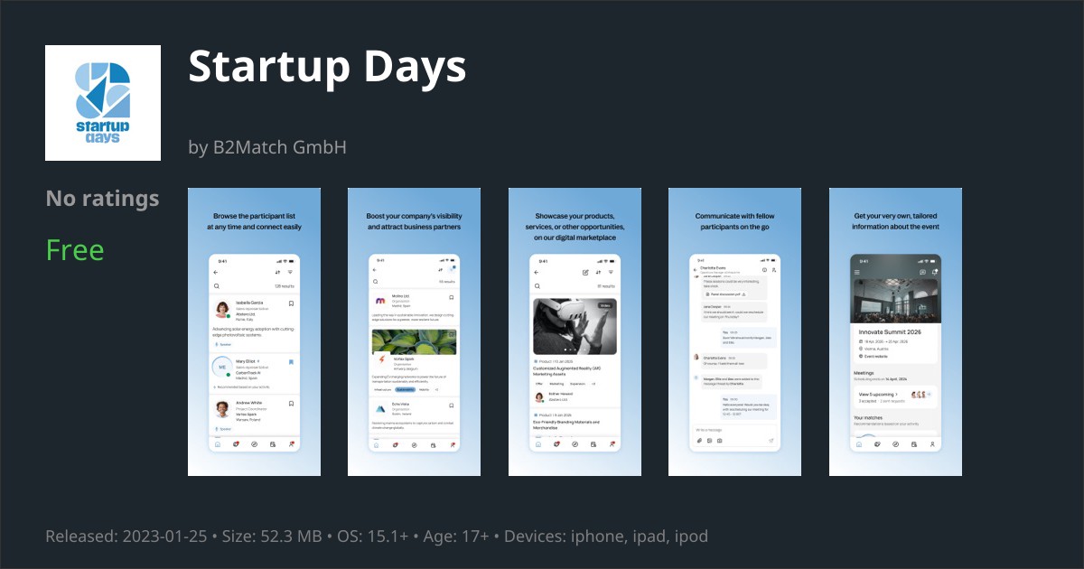 Startup Days App for iPhone - Download