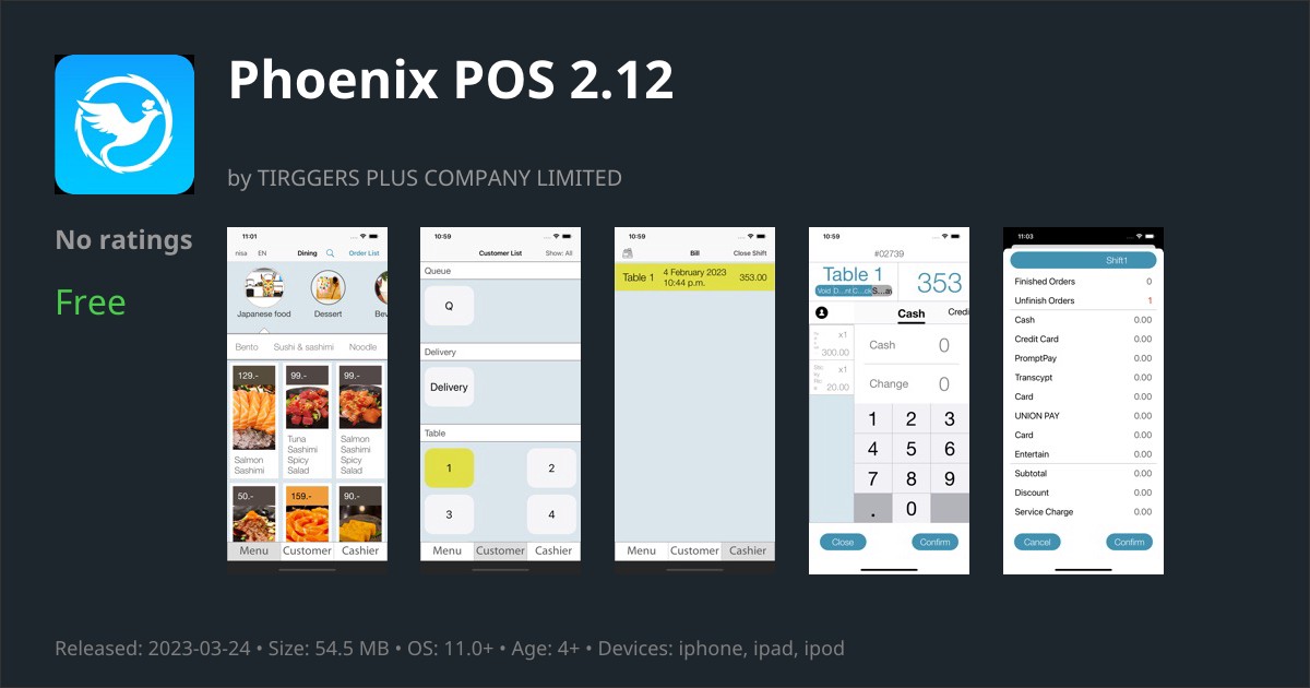 Phoenix POS 2.12 App for iPhone - Download
