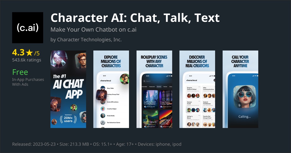 Character AI app for iPhone — Download