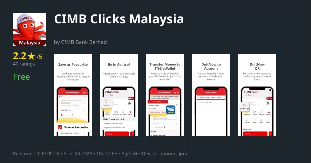CIMB Clicks Malaysia App Reviews – Features, Alternatives & User Ratings