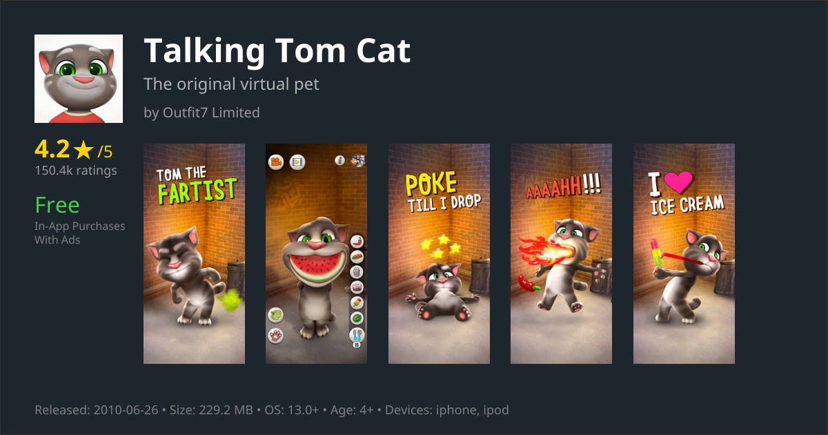 Talking Tom Cat App Reviews – Features, Pricing & User Ratings
