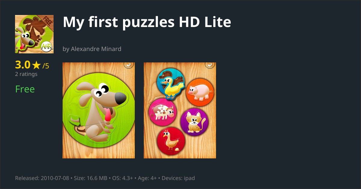 My first puzzles HD Lite Game Reviews – Features, Alternatives & User ...