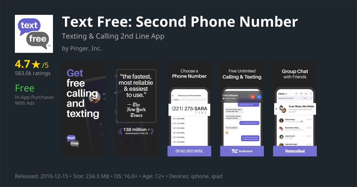 Text Free App Reviews – Features, Pricing & User Ratings