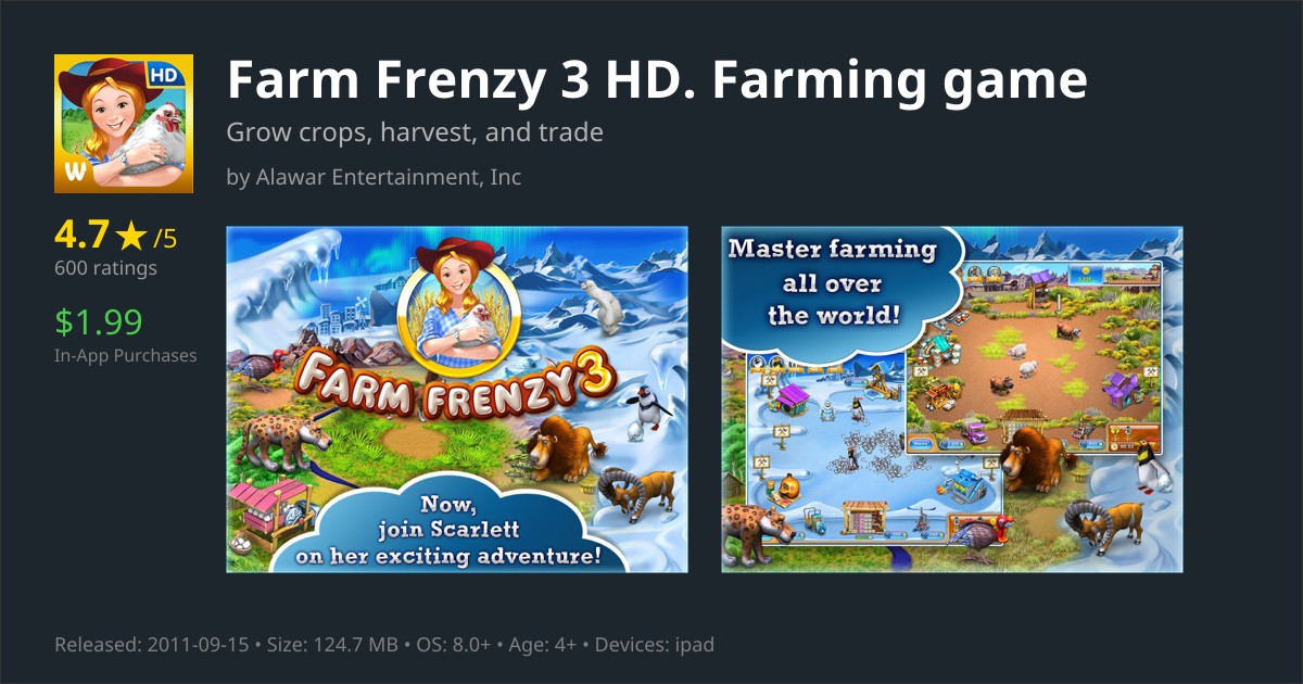 Farm Frenzy 3 HD. Farming game Game Reviews – Features, Pricing & User ...
