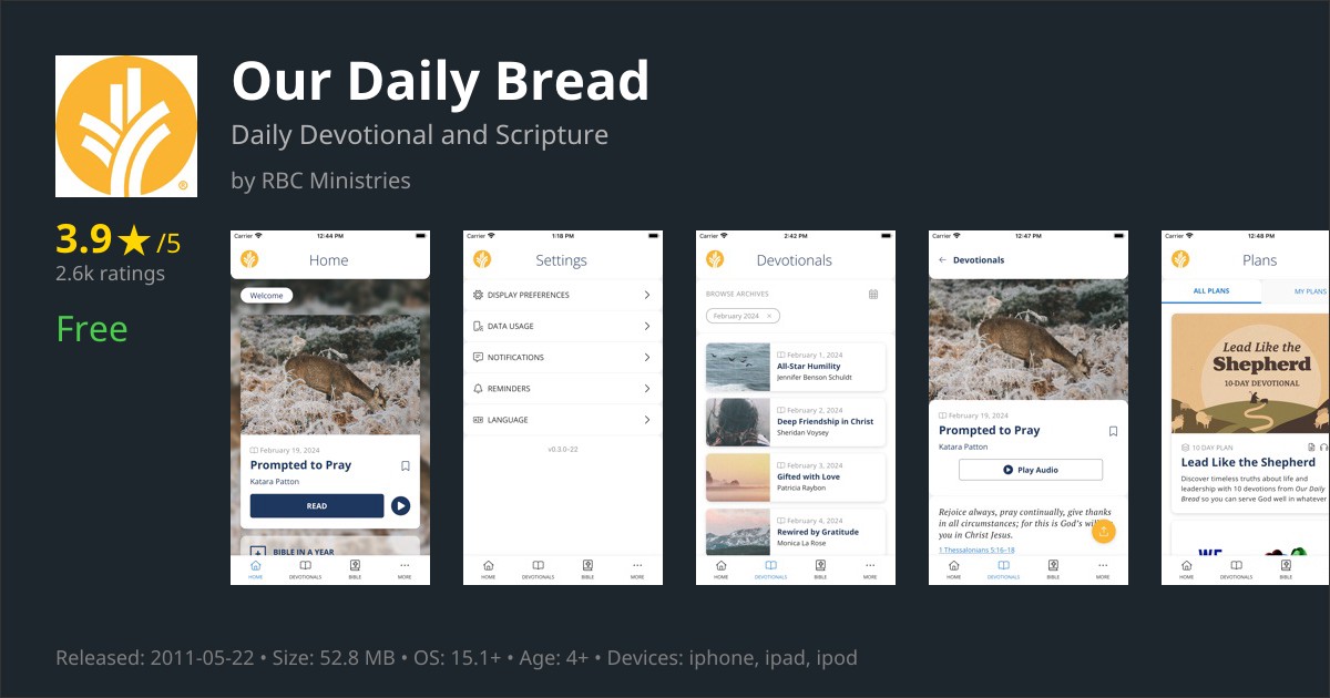 Our Daily Bread App Reviews – Features, Alternatives & User Ratings