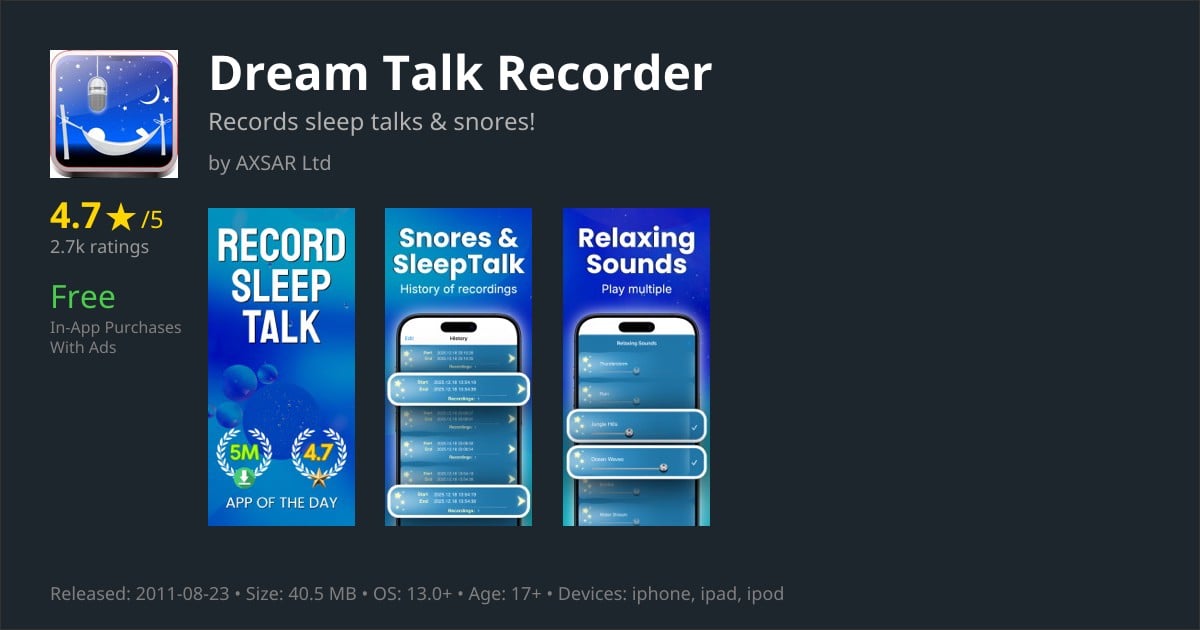 Dream Talk Recorder App Reviews – Features, Pricing & User Ratings