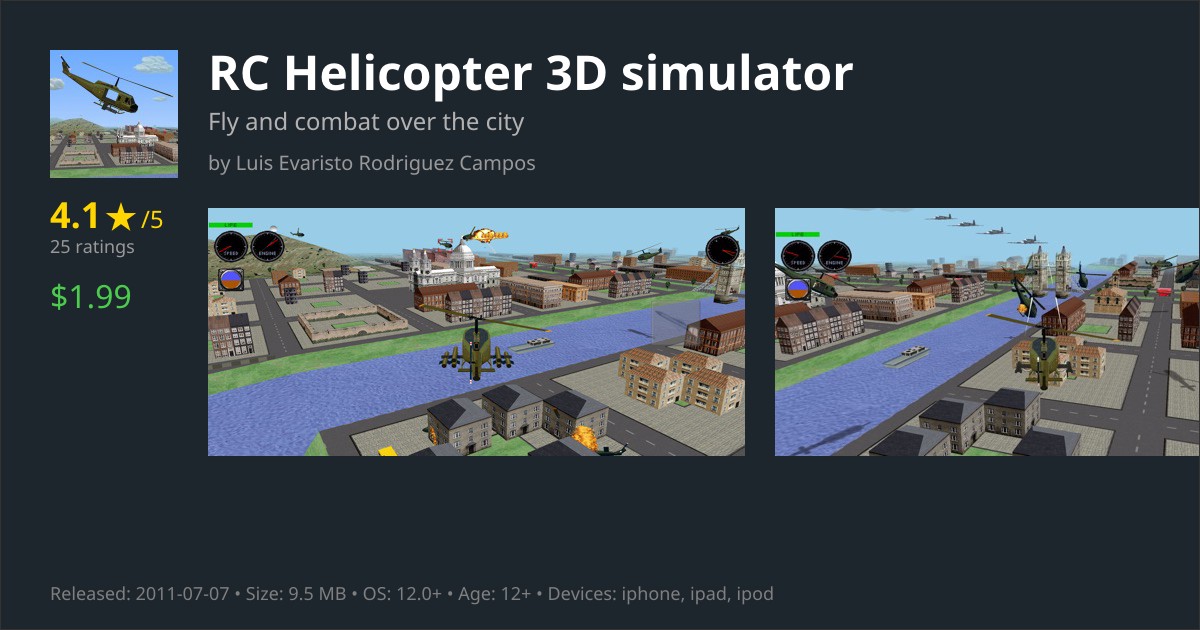 RC Helicopter 3D Simulator - Combat Flight Game