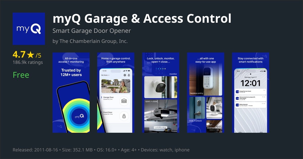 myQ Garage & Access Control App Reviews – Features, Alternatives & User ...