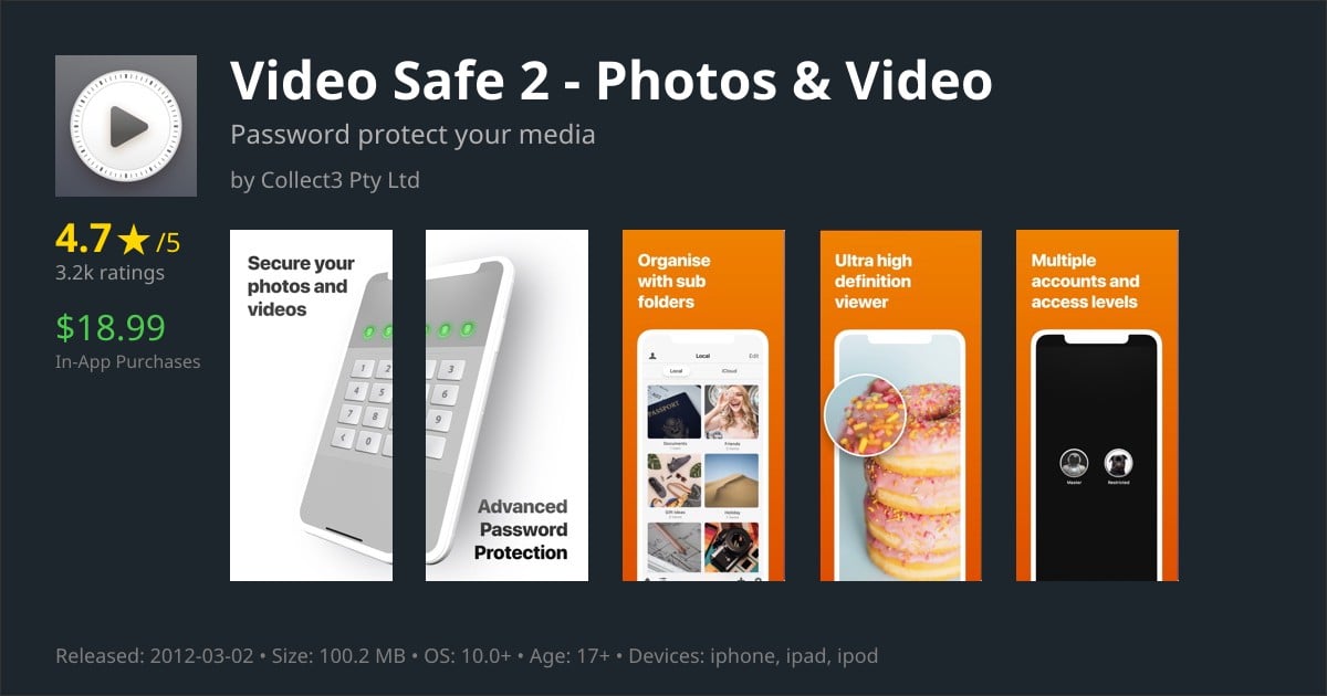Video Safe 2 app for iPhone — Download
