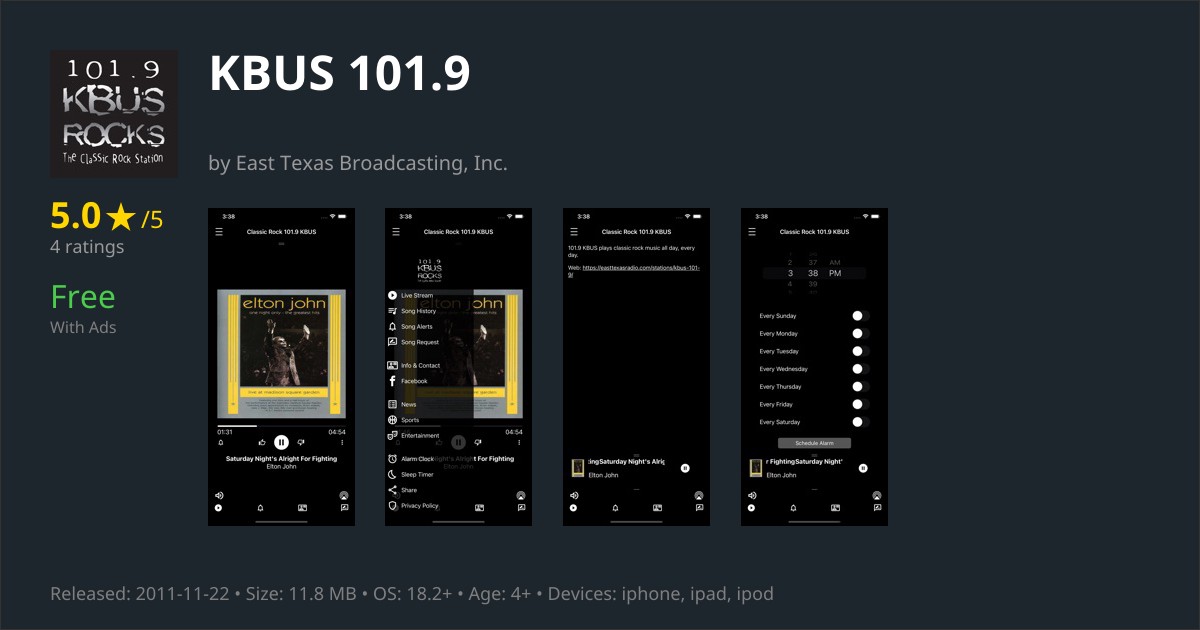 KBUS 101.9 App for iPhone - Download