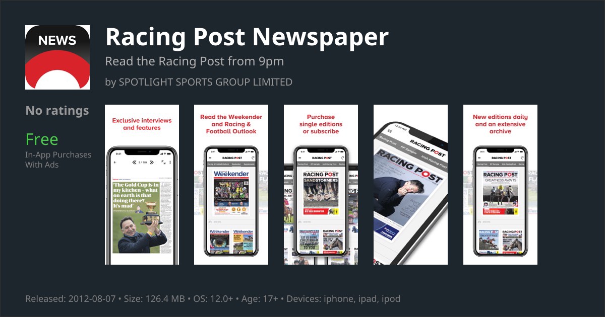 Racing Post Newspaper app for iPhone — Download