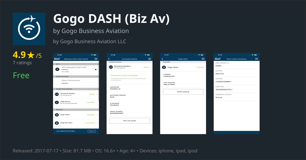 Gogo DASH (Biz Av) App Reviews – Features, Alternatives & User Ratings