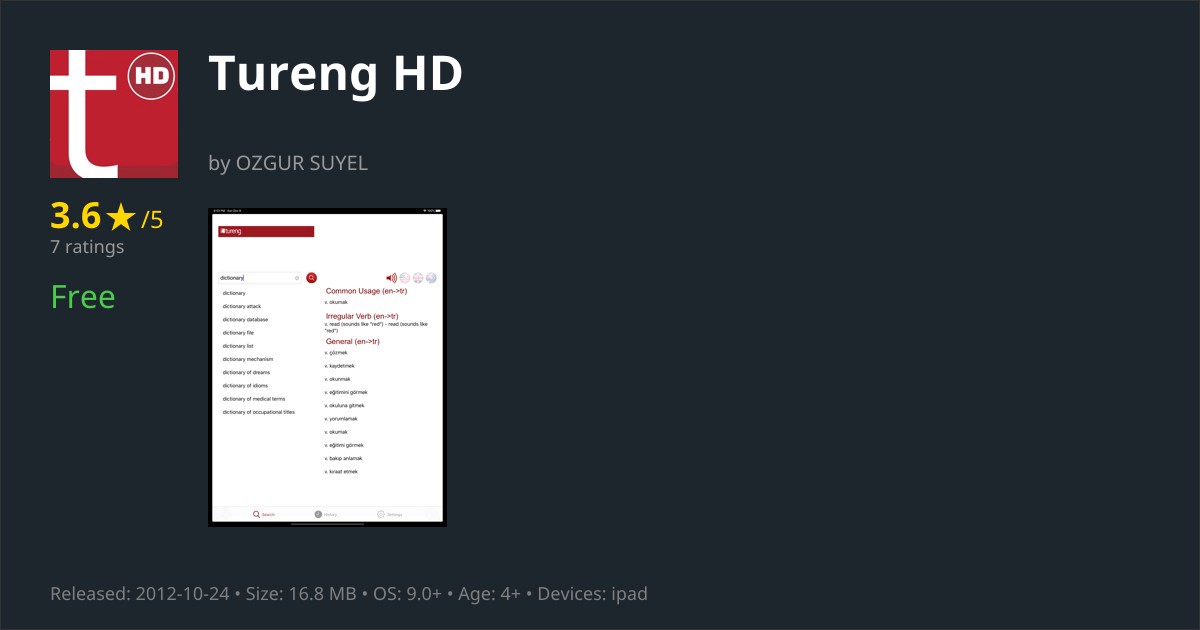 Tureng HD App Reviews – Features, Alternatives & User Ratings