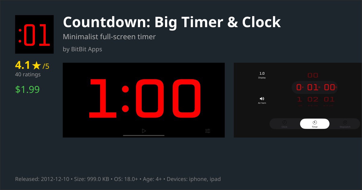 Countdown App Reviews – Features, Alternatives & User Ratings