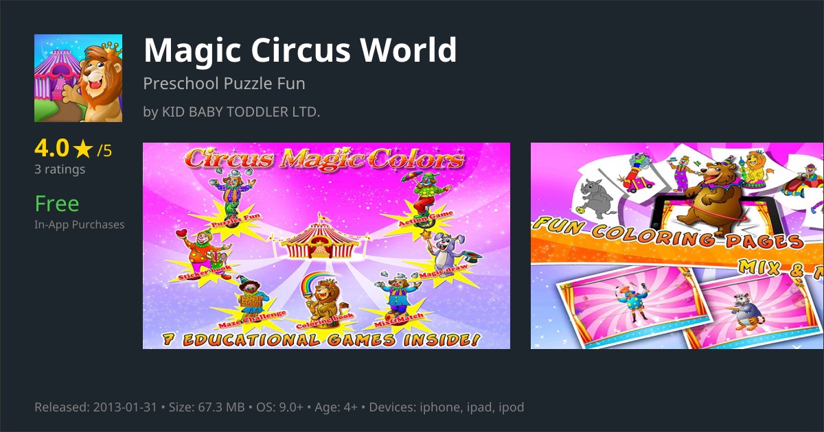 Magic Circus World App Reviews – Features, Pricing & User Ratings