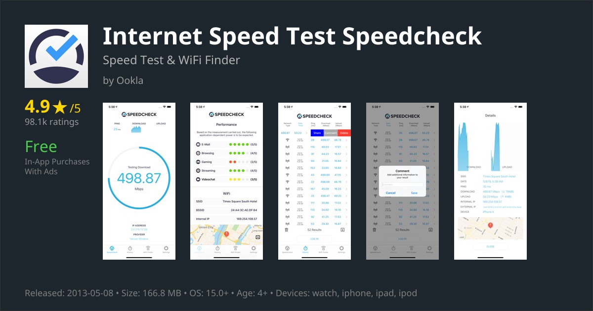 Internet Speed Test Speedcheck App Reviews – Features, Pricing & User ...