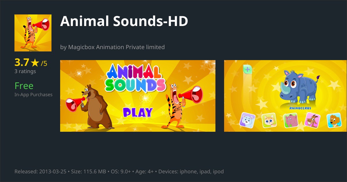 Animal Sounds App Reviews – Features, Pricing & User Ratings