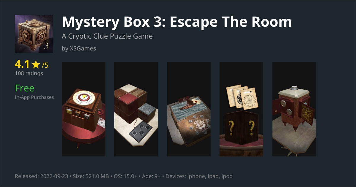 Mystery Box 3 Rewiews | Read user reviews of Mystery Box 3: Escape The Room