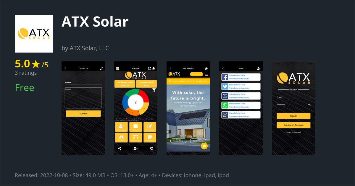 ATX Solar App Reviews – Features, Alternatives & User Ratings