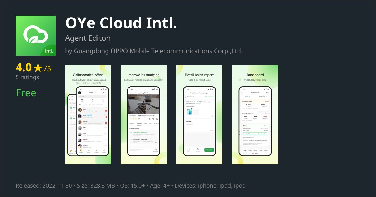 OYe Cloud Intl. App Reviews – Features, Alternatives & User Ratings