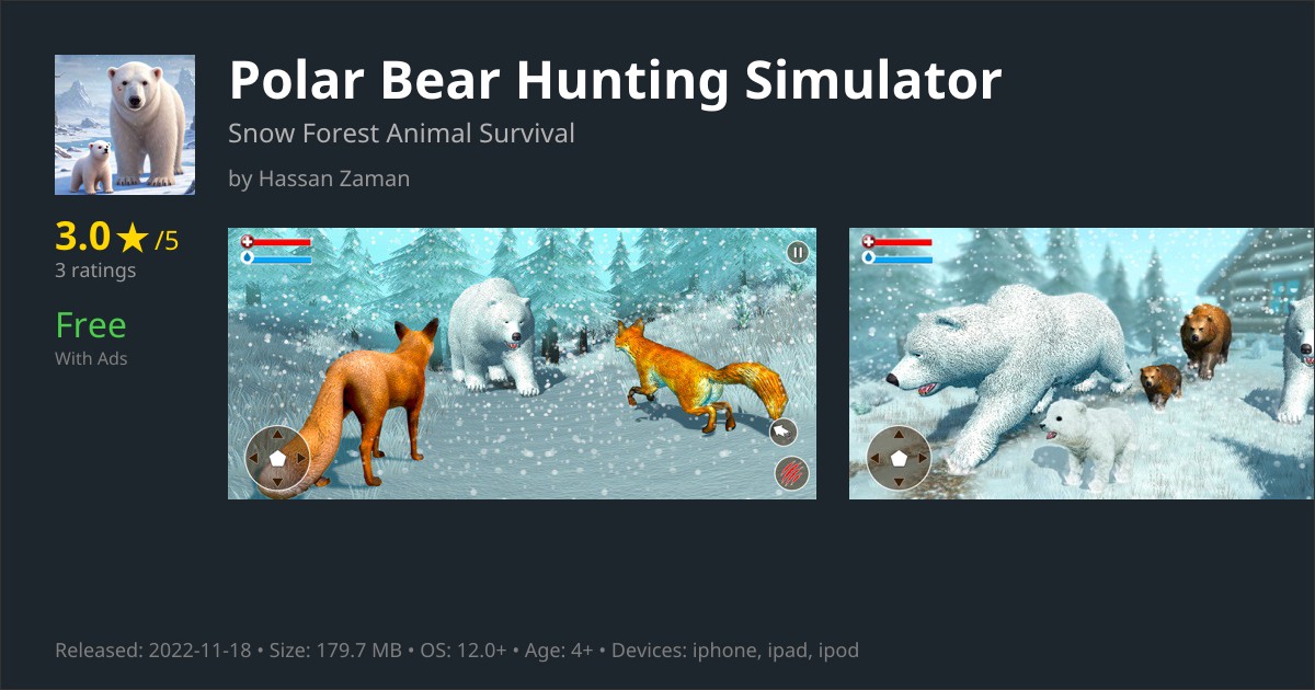 Polar Bear Hunting Simulator Game for iPhone - Download