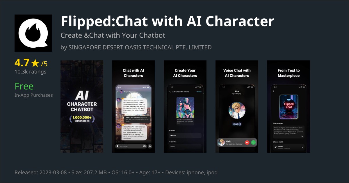 Flipped: AI Chatbot & Character Creator