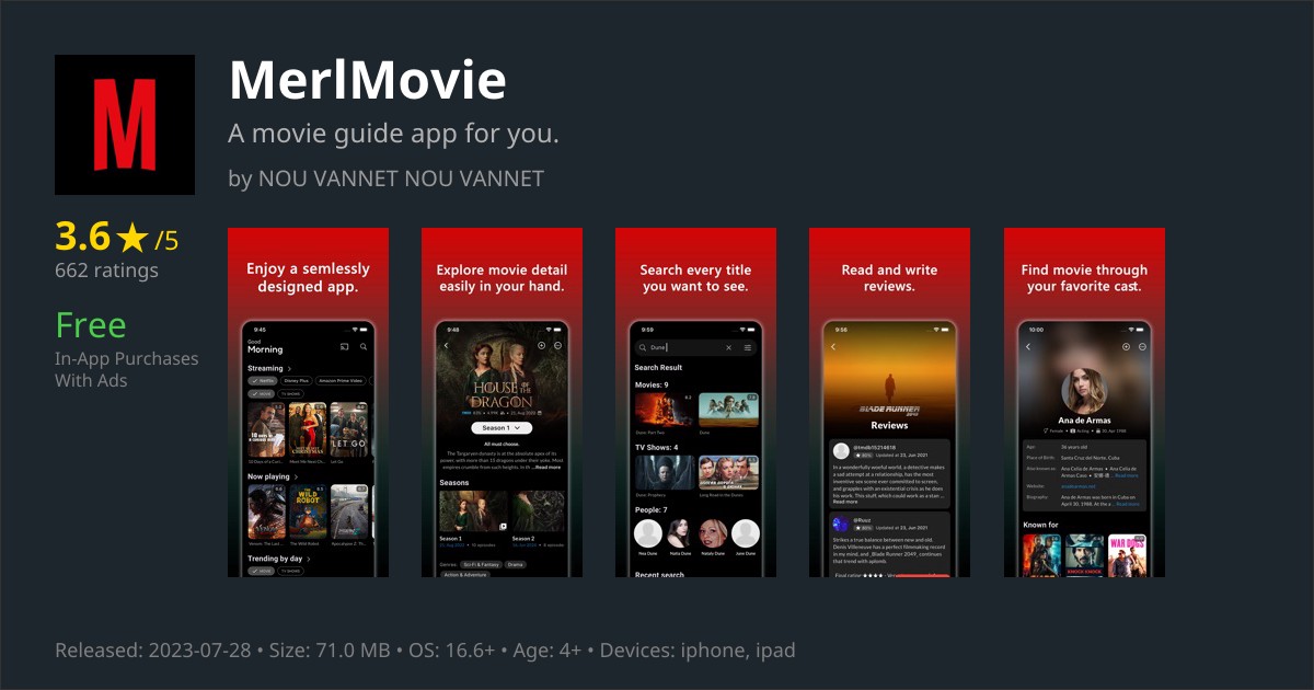 MerlMovie - Movie Releases, Trailers, Watchlist