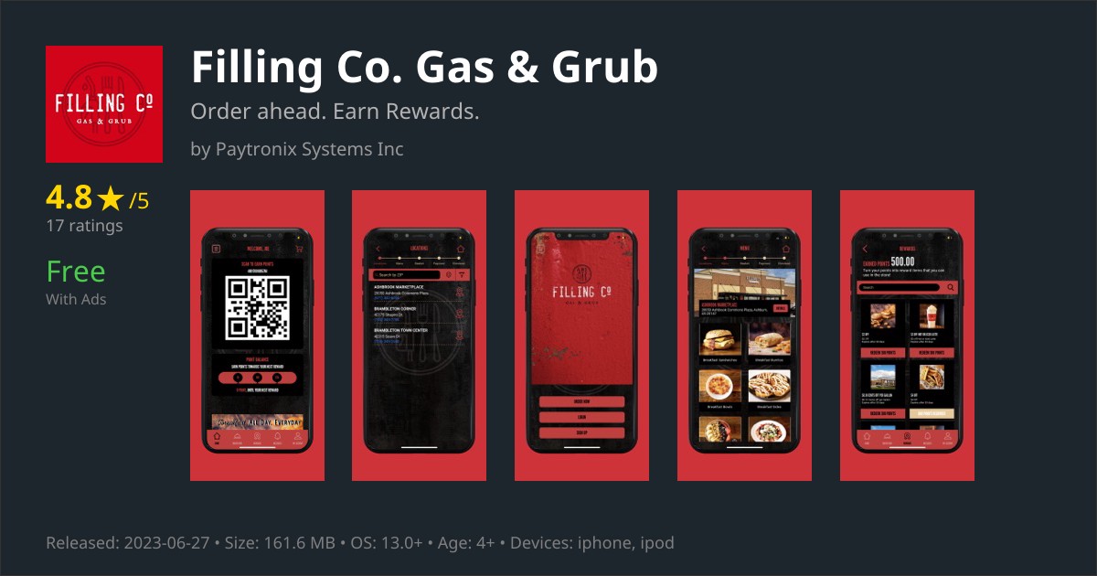 Filling Co. Gas & Grub - Order Ahead, Earn Rewards