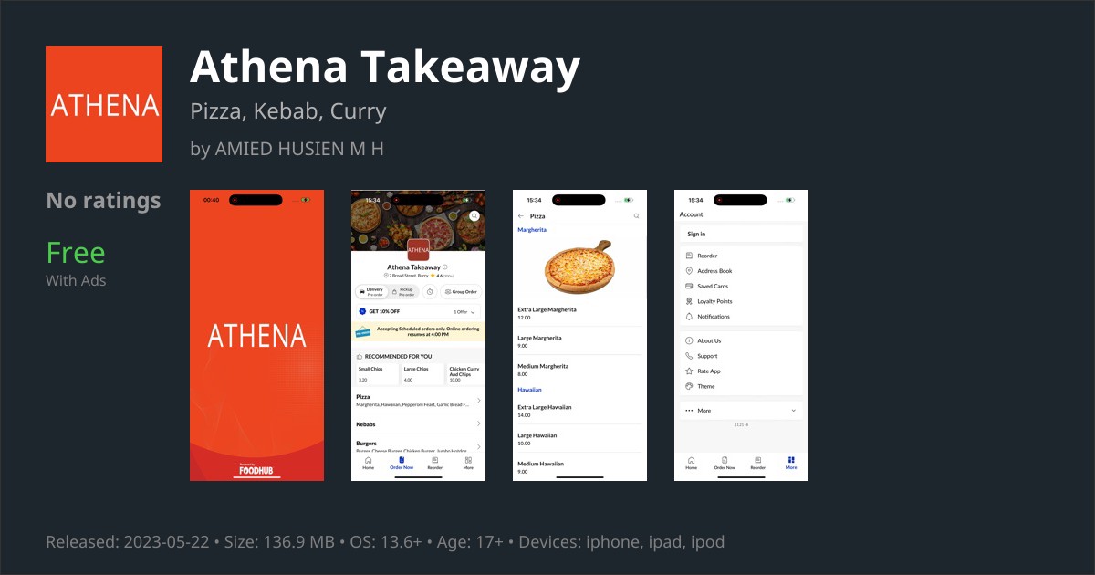 Athena Takeaway App Reviews – Features, Alternatives & User Ratings