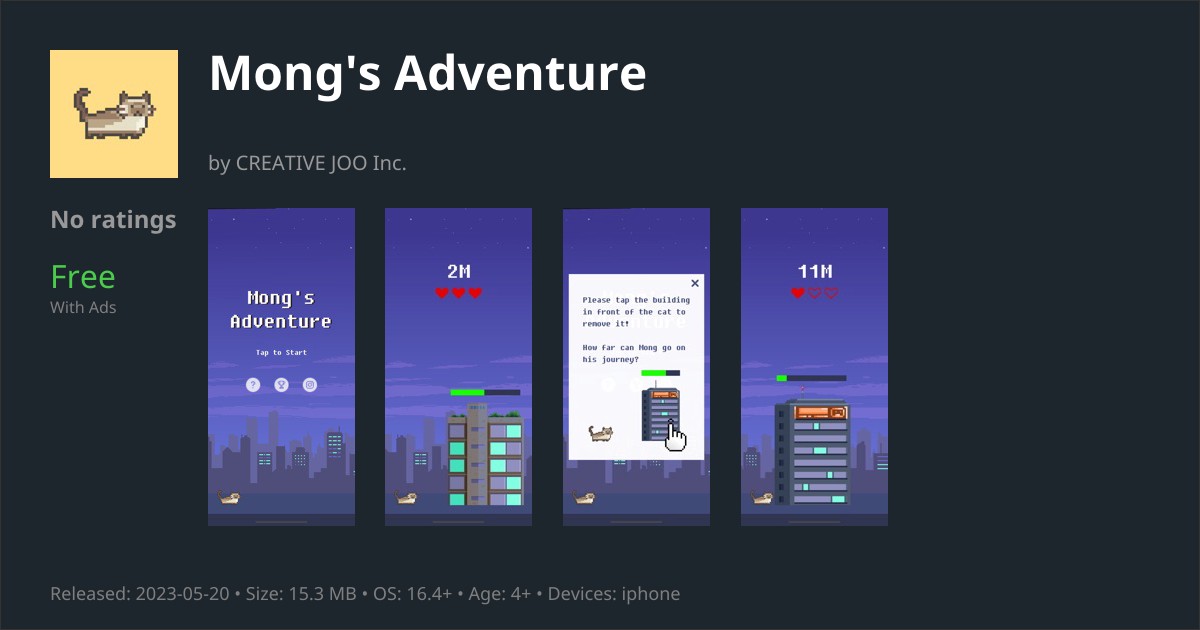 Mong's Adventure Game for iPhone - Download