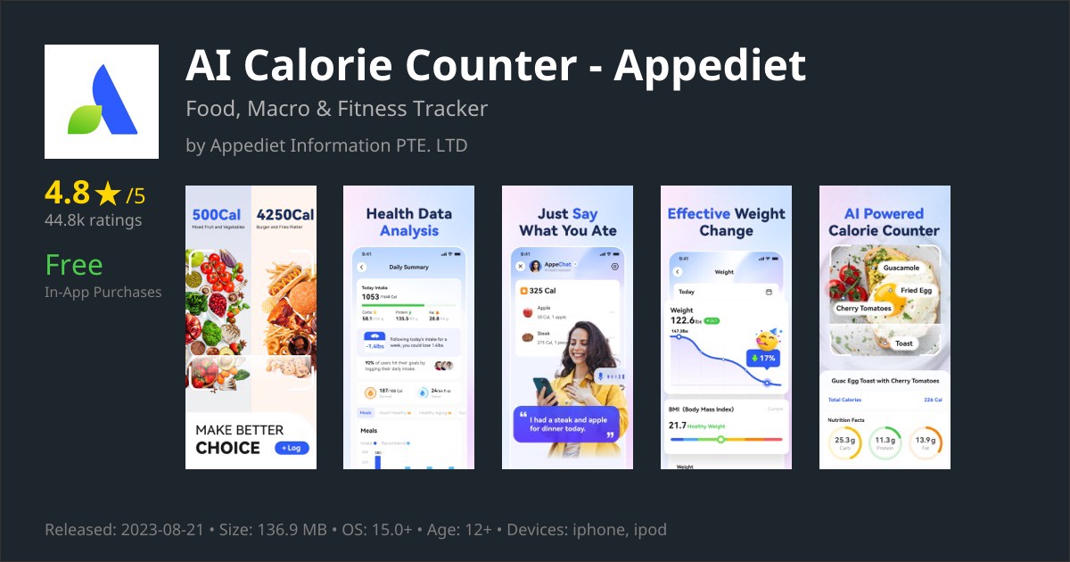 AI Calorie Counter app for iPhone — Download