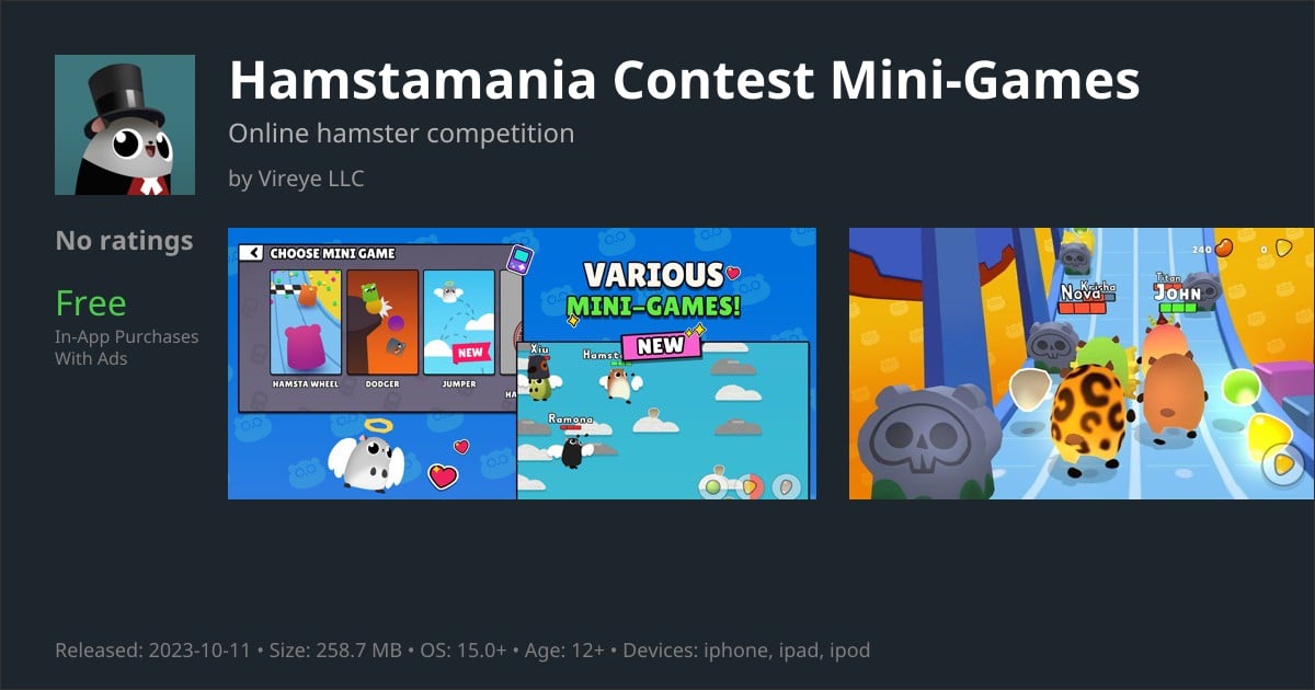 Hamstamania Contest Mini Game for iPhone - Download