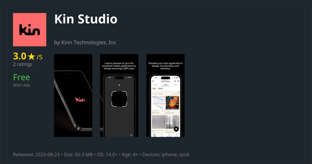 Kin Studio App Reviews – Features, Alternatives & User Ratings