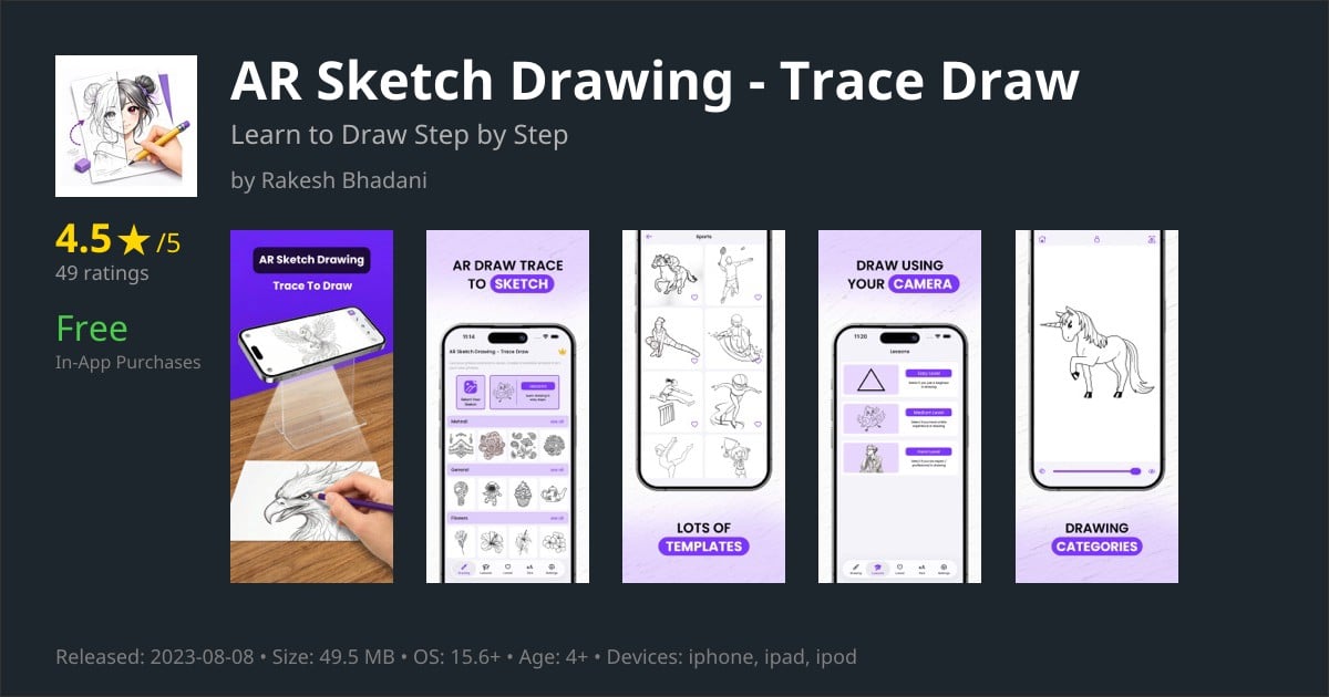 AR Sketch Drawing app for iPhone - Download